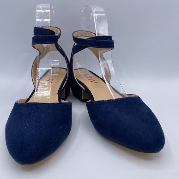 YDN | Shoes | Ydn Low Block Heel Sandals Pointy Toe Slingback | Poshmark